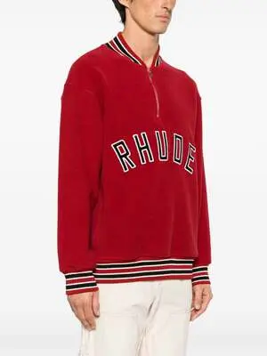 Rhude Varsity Half-zip Sweatshirt - Red