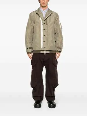 Sacai Contrasting-trim Layered Bomber Jacket