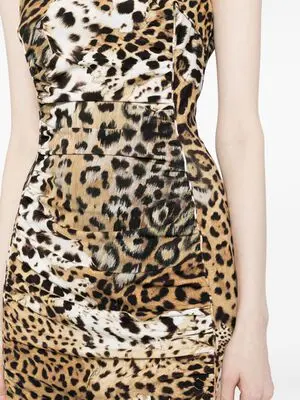 Roberto Cavalli Jaguar-print Midi Dress