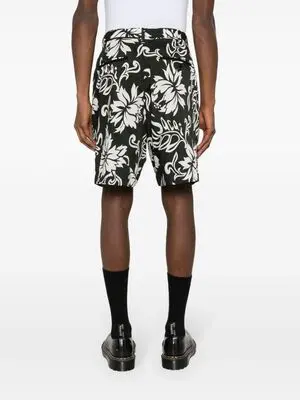 Sacai Floral-print Poplin Shorts