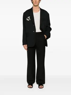 Casablanca Tailored Straight-leg Trousers - Black