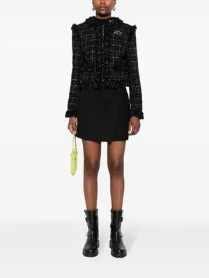 Karl Lagerfeld Logo-plaque Tweed Jacket