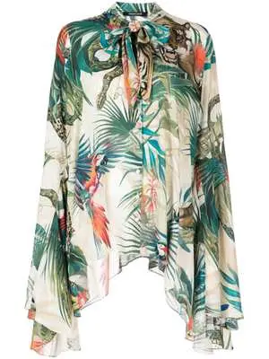 Roberto Cavalli Jungle Print Blouse