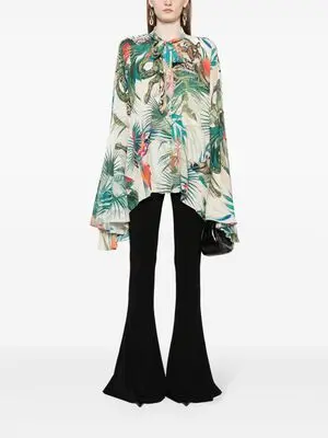 Roberto Cavalli Jungle Print Blouse