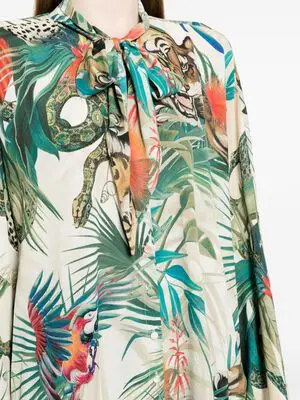 Roberto Cavalli Jungle Print Blouse