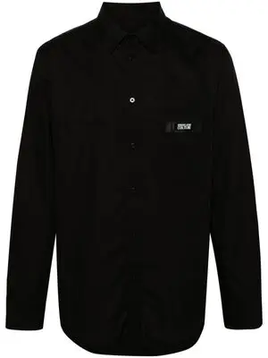 Versace Logo-patch Cotton Shirt