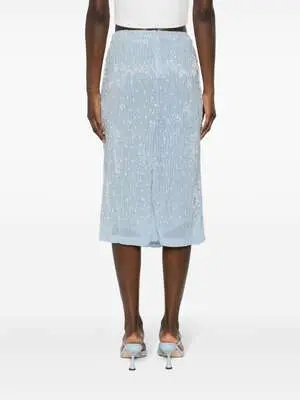 P.a.r.o.s.h Bead-embellished Chiffon Knee-length Skirt