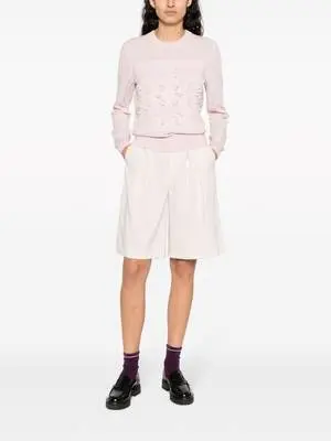 BARRIE Logo-embroidered Cashmere Jumper - Pink