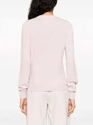 BARRIE Logo-embroidered Cashmere Jumper - Pink