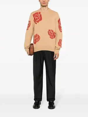 BARRIE Rose-motif Cashmere Jumper