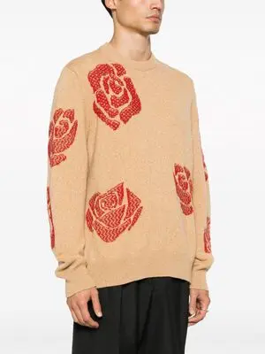 BARRIE Rose-motif Cashmere Jumper