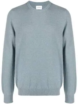 BARRIE B Label Cashmere Jumper - Blue