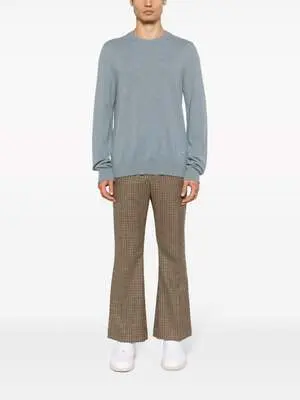 BARRIE B Label Cashmere Jumper - Blue