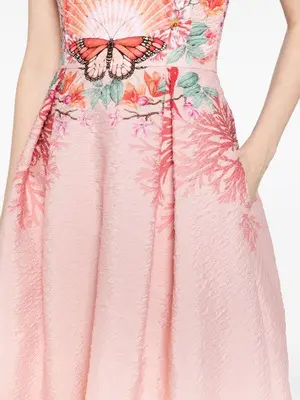 MARY KATRANTZOU Meadow Embroidered Midi Dress