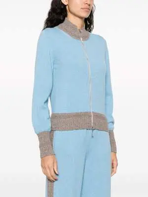 BARRIE Two-tone Cashmere Cardigan