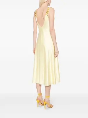MARY KATRANTZOU Beaded Stretch-silk Slip Dress