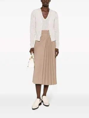 BARRIE V-neck Cashmere Top - Neutrals
