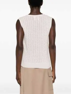 BARRIE V-neck Cashmere Top - Neutrals