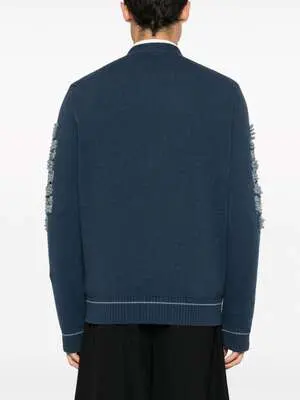 BARRIE 3d-knit Cashmere Cardigan - Blue