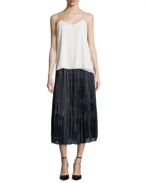 Theory Cap-sleeve Silk Georgette Blouse - Black - 00