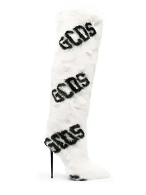 Gcds 110mm Faux-fur Logo-print Boots