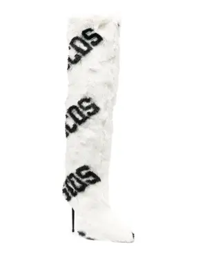 Gcds 110mm Faux-fur Logo-print Boots