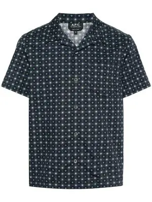 A.p.c. Lloyd Geometric-print Cotton Shirt