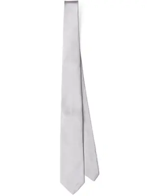 Prada Silk Satin Neck Tie - Grey