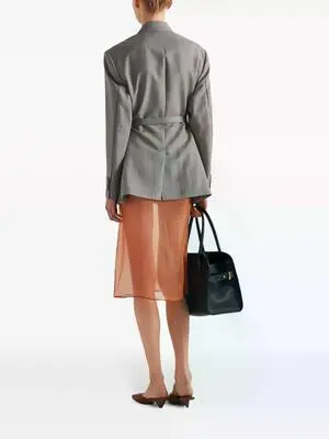 Prada Organza Midi Skirt - Brown