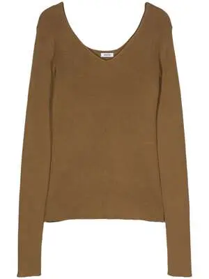 Aspesi V-neck Ribbed-knit Jumper