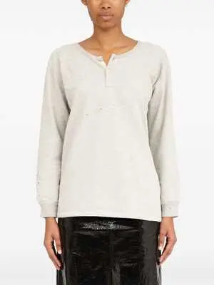 MAISON MARGIELA Invitation Distressed Cotton Sweatshirt