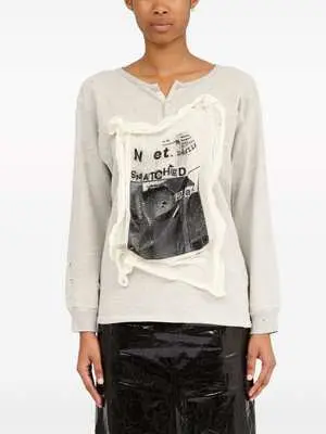 MAISON MARGIELA Invitation Distressed Cotton Sweatshirt