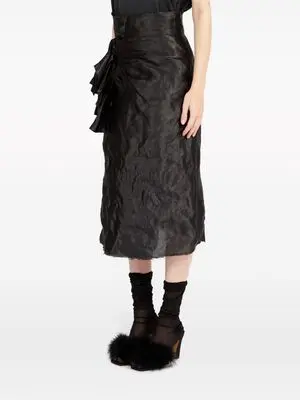 MAISON MARGIELA Draped Lurex Midi Skirt