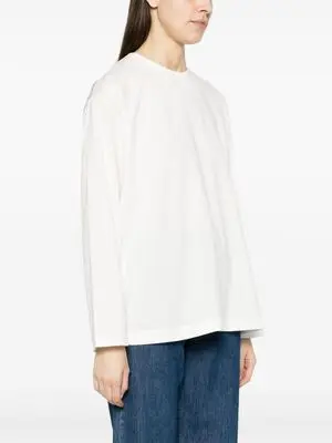Fabiana Filippi Panelled Longsleeved T-shirt - White