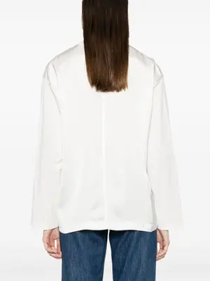 Fabiana Filippi Panelled Longsleeved T-shirt - White