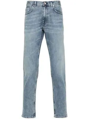 Eleventy Mid-rise Tapered-leg Jeans