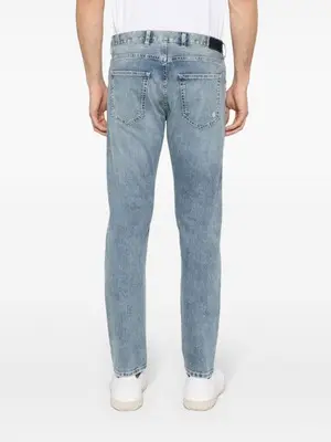 Eleventy Mid-rise Tapered-leg Jeans