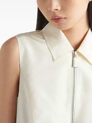 Prada Belted Faille Midi Dress