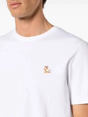 Maison Kitsuné Fox-patch Cotton T-shirt - White