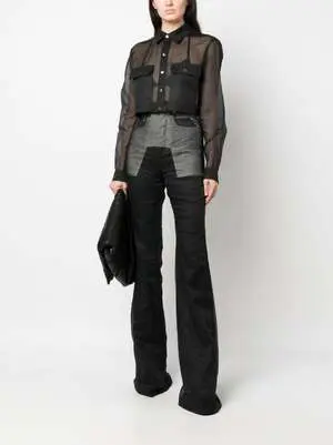 Rick Owens Bolan High-rise Bootcut Jeans