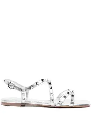 Valentino Garavani Rockstud Metallic Leather Sandals