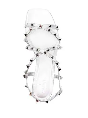 Valentino Garavani Rockstud Metallic Leather Sandals