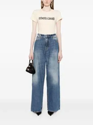 Roberto Cavalli Logo-embroidered T-shirt