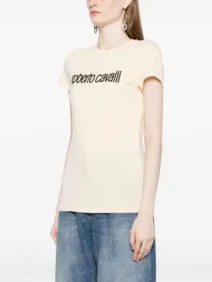 Roberto Cavalli Logo-embroidered T-shirt