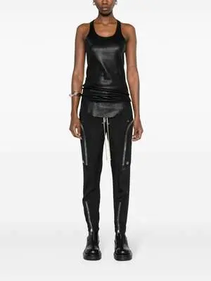 Rick Owens Sleeveless Leather Tank Top - Black