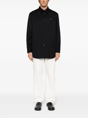 Valentino Garavani Vlogo Canvas Shirt - Blue