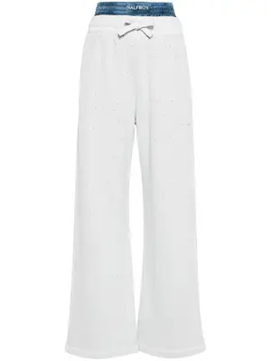 HALFBOY Layered Straight-leg Track Pants