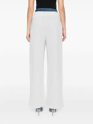HALFBOY Layered Straight-leg Track Pants