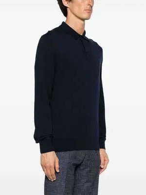 BOSS Fine-knit Polo Jumper