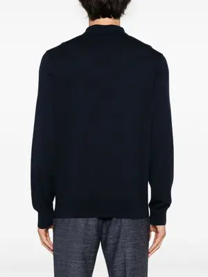 BOSS Fine-knit Polo Jumper